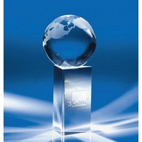 Open Vision Crystal Globe Award on Prism Stand 3" Globe - Branders ...